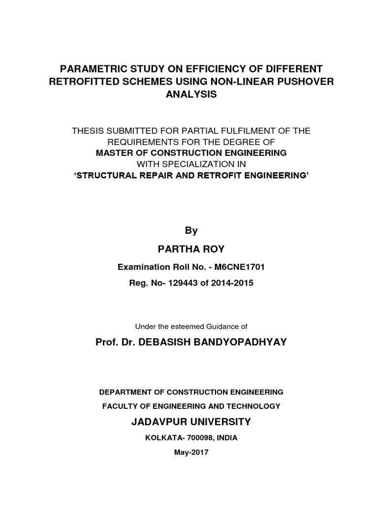 Masters Thesis by Partha Roy - 001410602001-Final | PDF | Strength Of ...