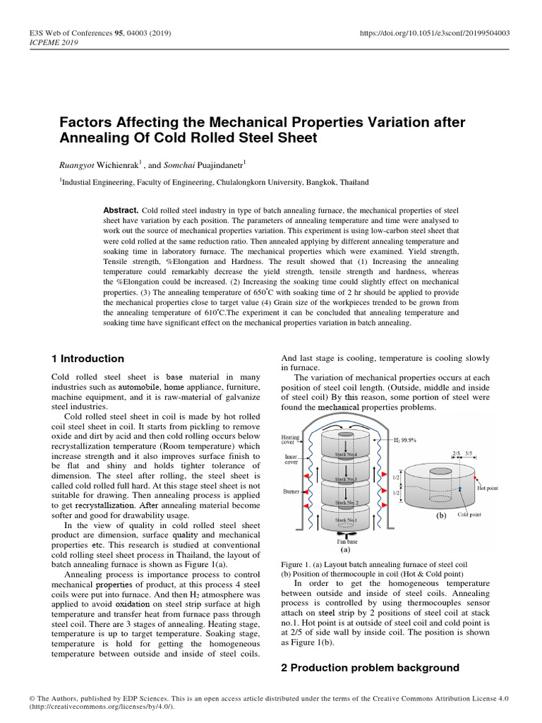 Factors Affecting The Mechanical Properties Variat | PDF | Rolling (Metalworking) | Steel