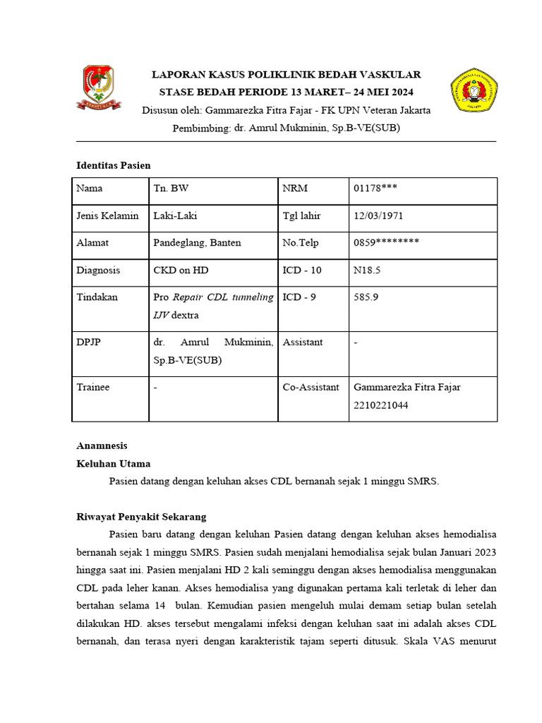 lAPORAN KASUS BV POLI - GAMMAREZKA F.F | PDF | Pengembangan Diri | Sains & Matematika
