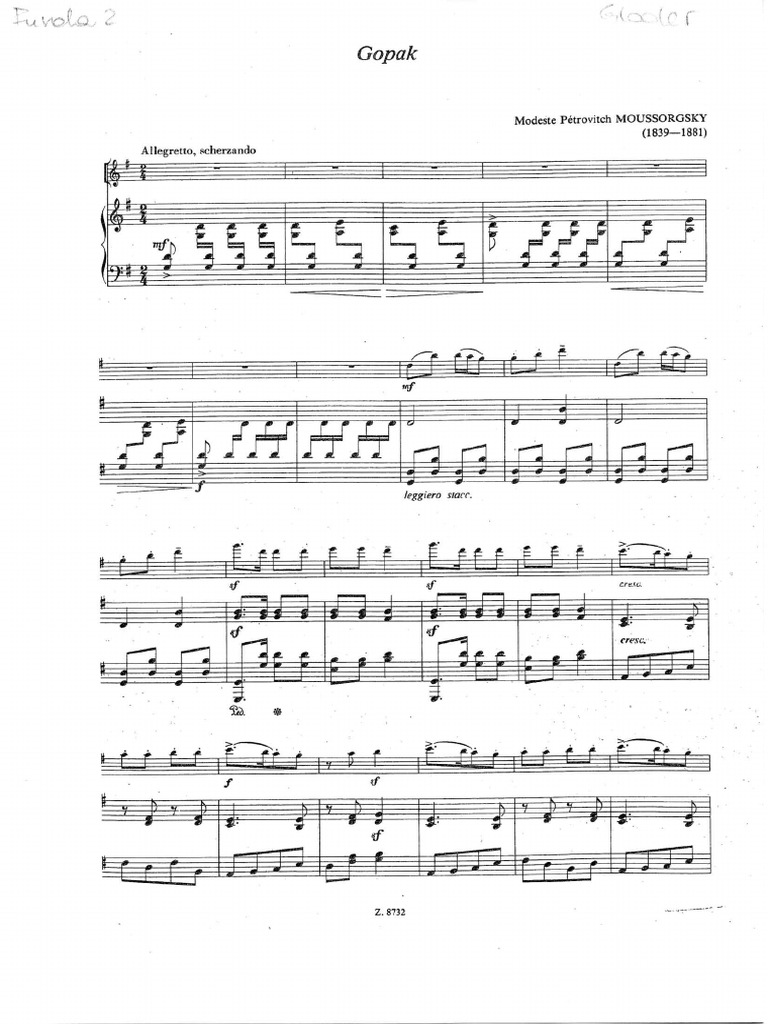 Mussorgsky - Gopak | PDF