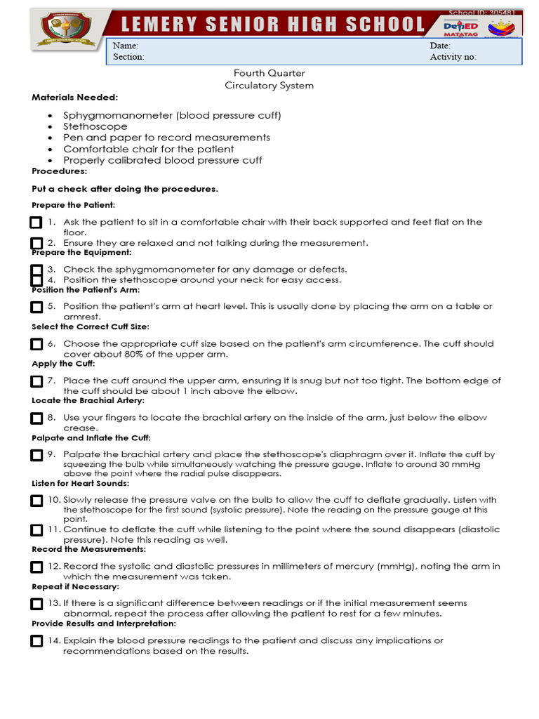 Circulatory-Blood-Pressure | PDF | Blood Pressure | Cardiovascular System