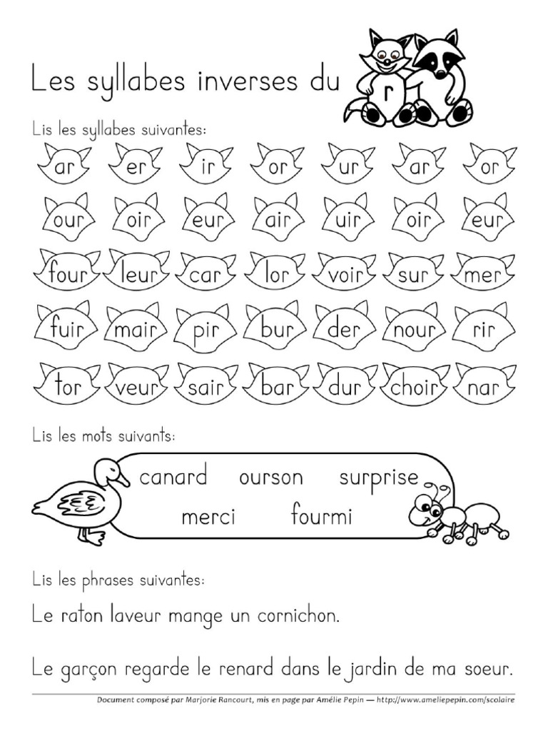 Syllabes Inverses R | PDF