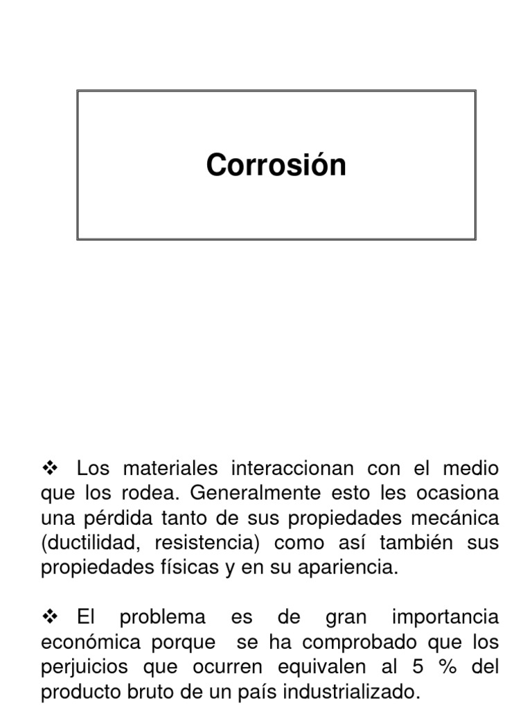 Corrosion Parte 1 | PDF | Corrosión | Redox