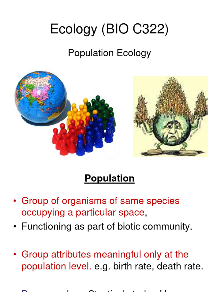 Lecture Slides of Population Ecology 1 | PDF | Population | Ecology