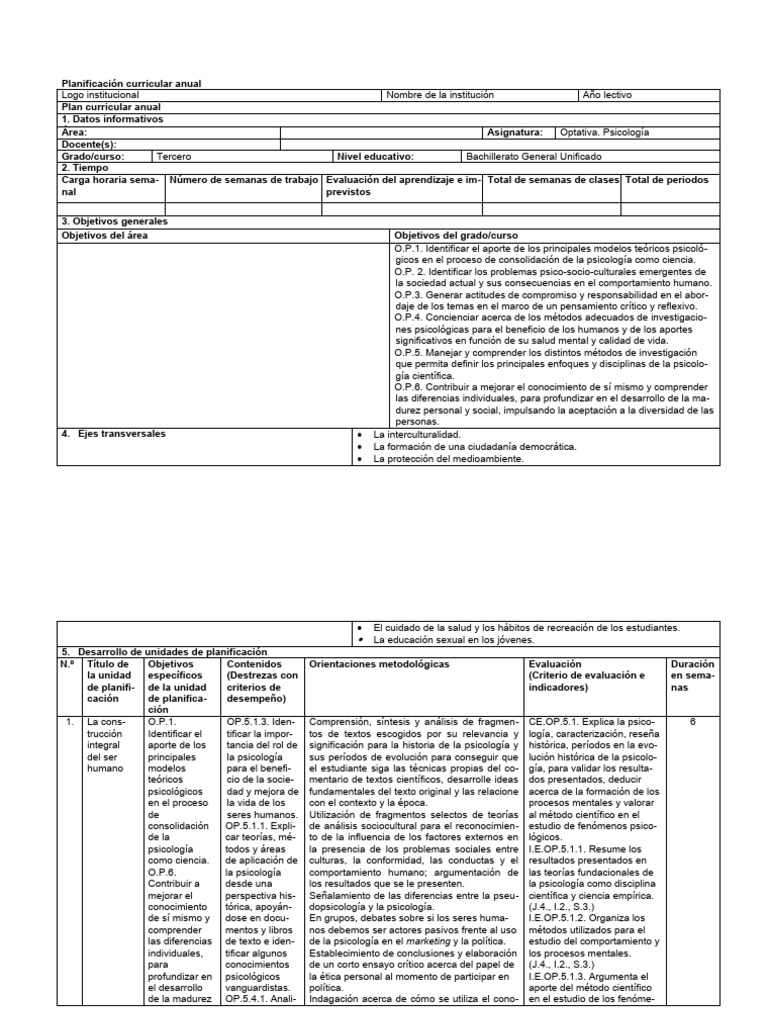 Psicologia Optativa BGU PCA-PUD - Docx 2024 | PDF | Sicología | Mente