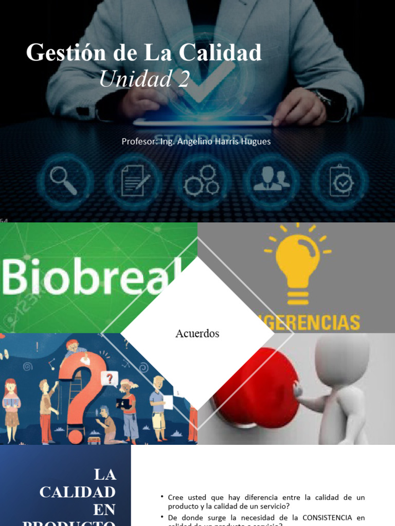 Unidad 2 Gestión de Calidad | Descargar gratis PDF | Calidad (comercial) | Gestión de la calidad
