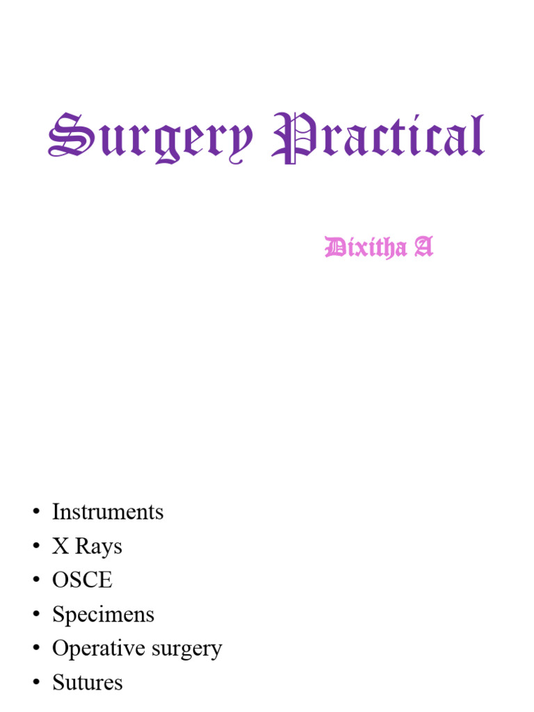 Surgery Practical | PDF | Thyroid Surgery Practical | PDF | Thyroid