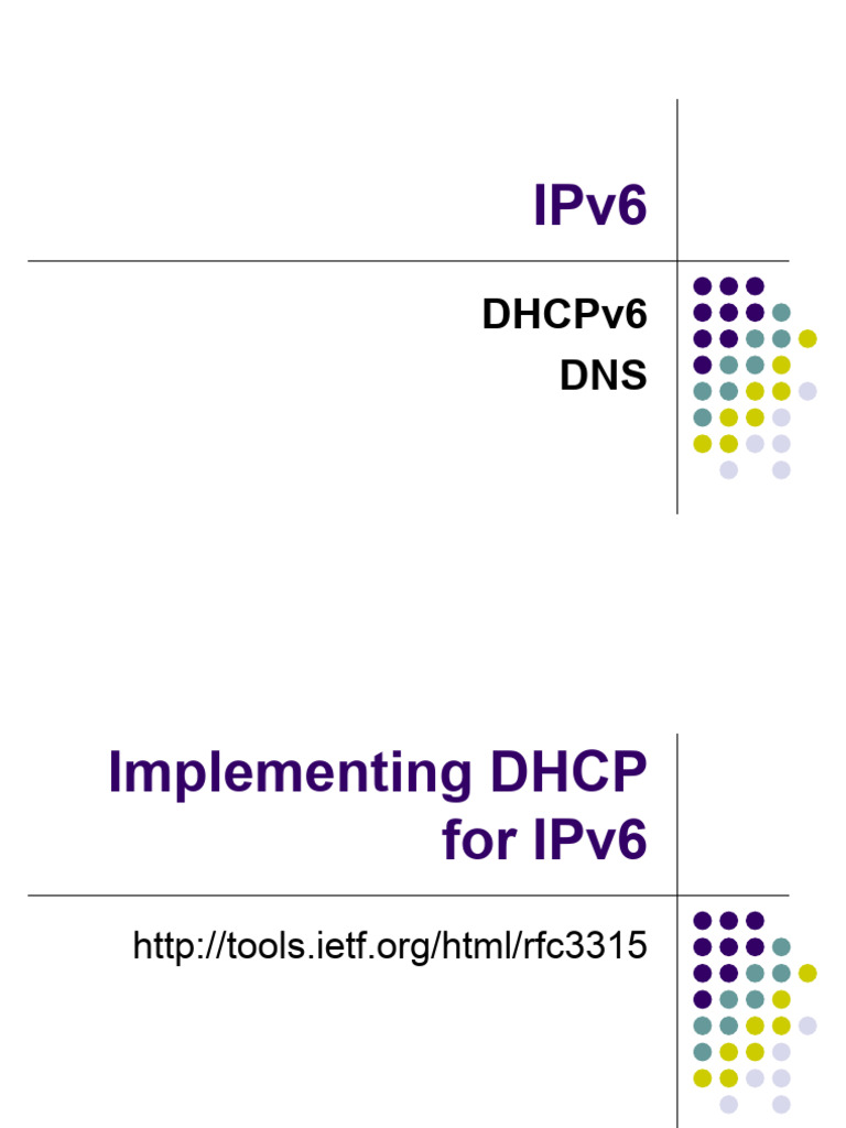 Merz Ipv6 06 Dhcpv6 DNS | PDF | Domain Name System | I Pv6