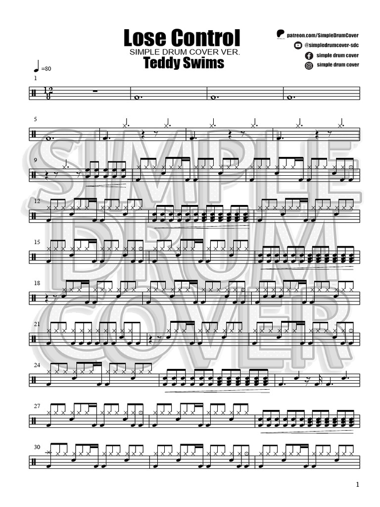 Lose Control Teddy Swims | PDF