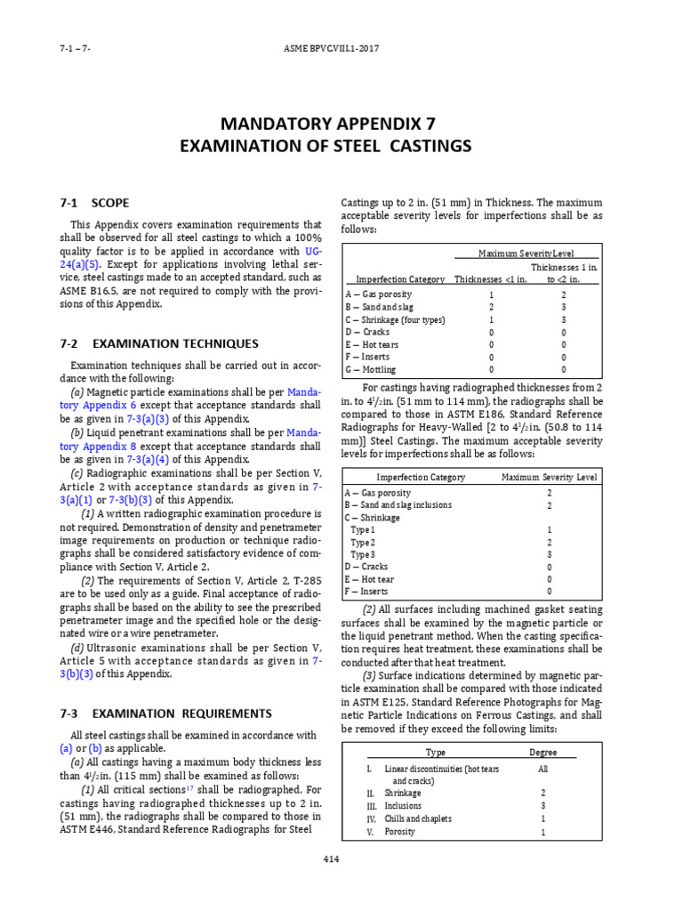 Steel Casting Examination Standards | PDF | Computers | Technology ...
