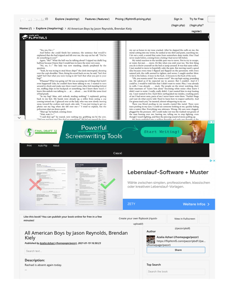 All American Boys by Jason Reynolds, Brendan Kiely Pages 1-50 - Flip ...