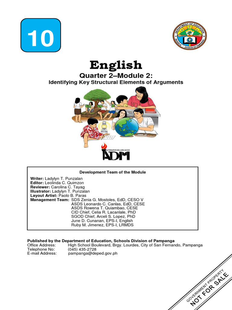 English 10 - Q2 - Module 2 - Identifying The Key Structural Elements of Arguments | PDF ...