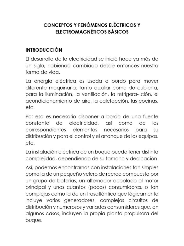 2.1.conceptos y Fenomenos Electricos y Electromagneticos Basicos | PDF | Resistencia Eléctrica y ...