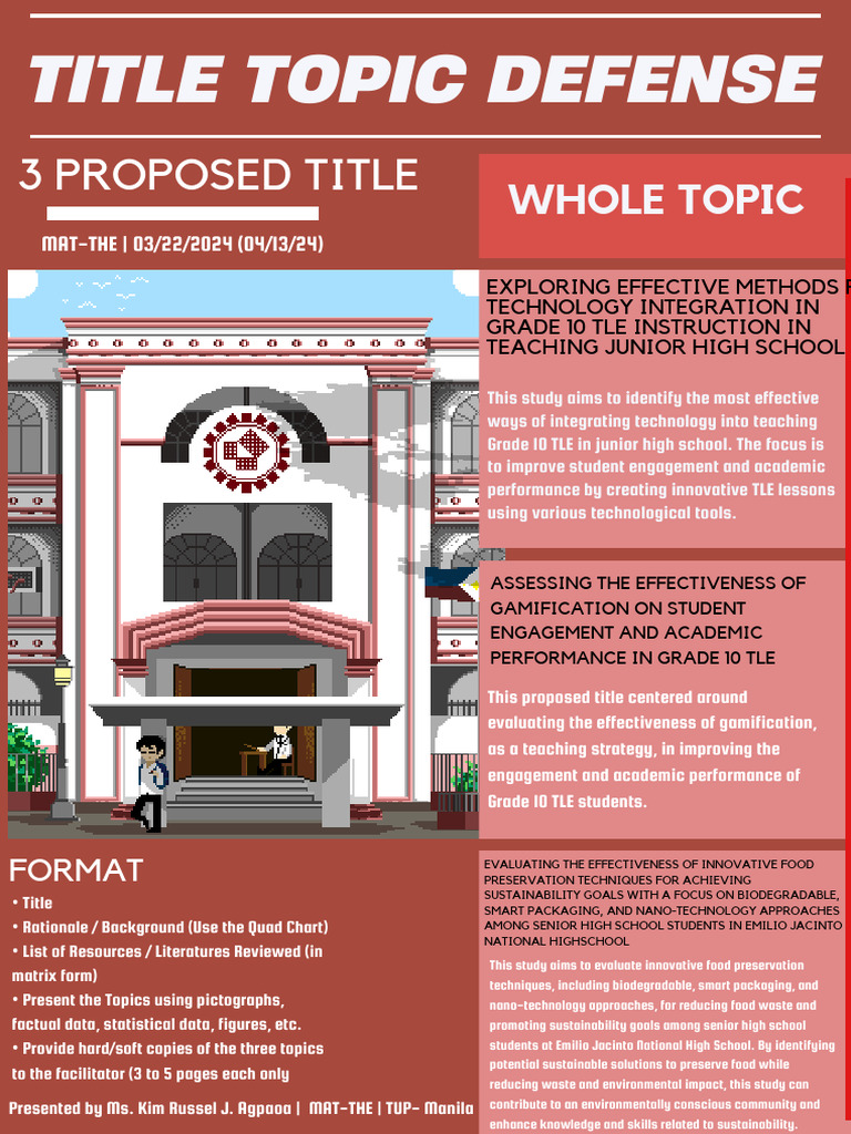 Title Topic Defense Presentation (Paper) v4f | PDF | Motivation ...