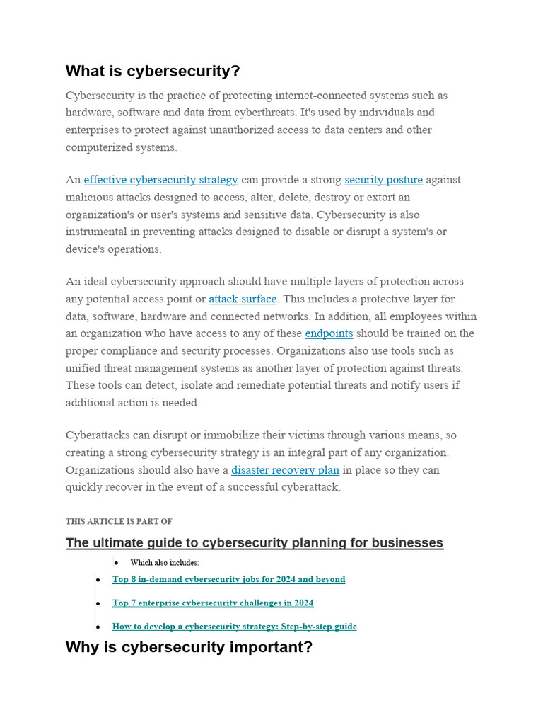 Cybersecurity Pdf Security Computer Security