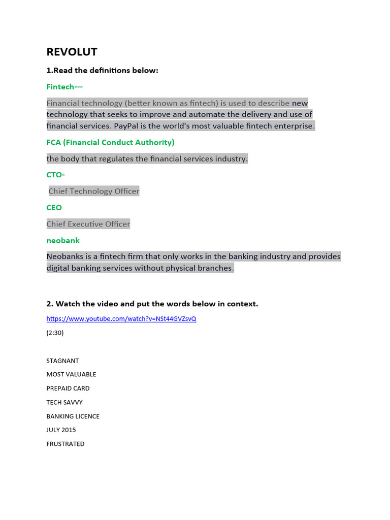 Advantages of Revolut Fintech Services | PDF | Computers