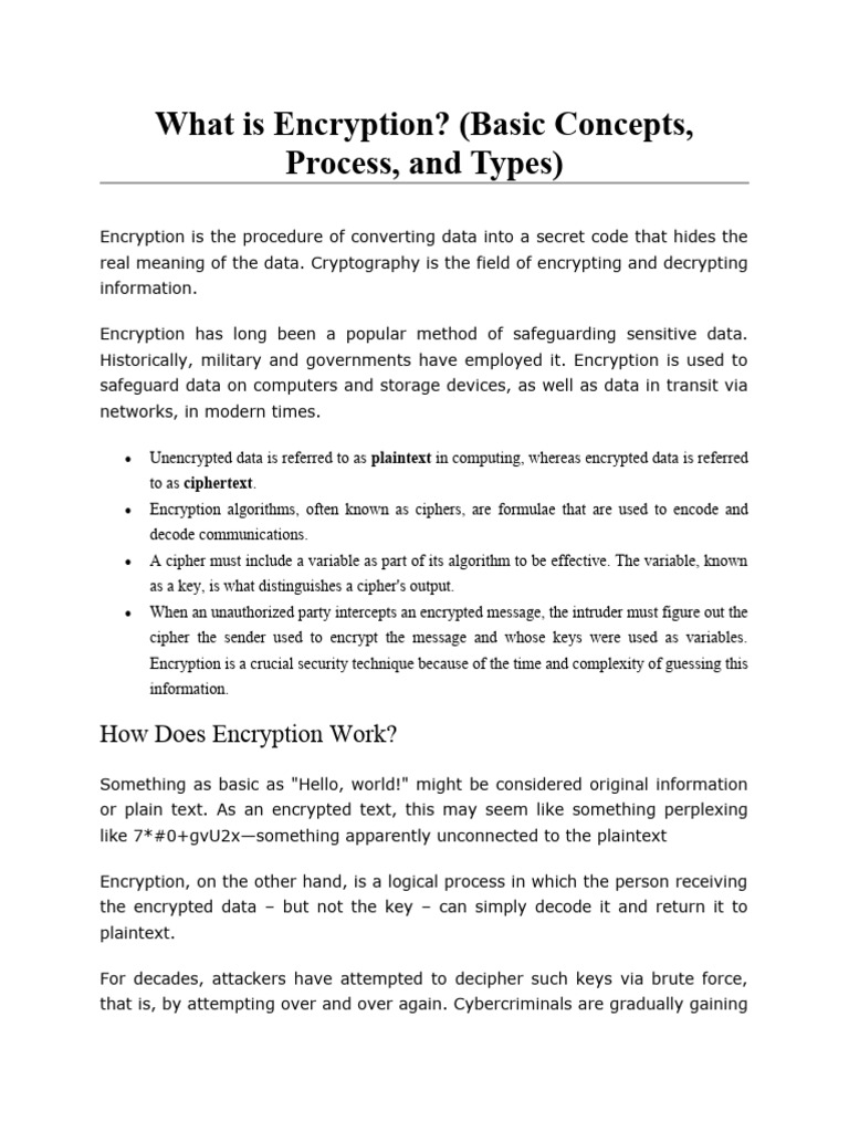 What Is Encryption | PDF | Encryption | Public Key Cryptography What Is Encryption | PDF | Encryption | Public Key Cryptography
