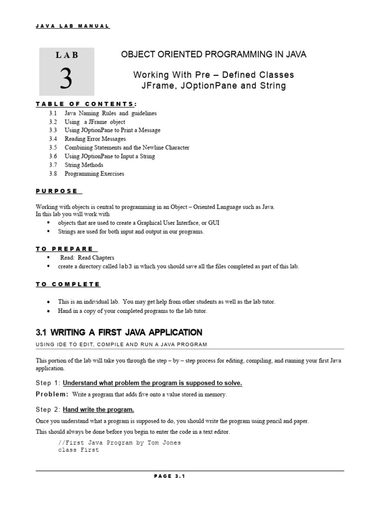 Lab 03 | PDF | Programming | Computer Program Lab 03 | PDF | Programming | Computer Program