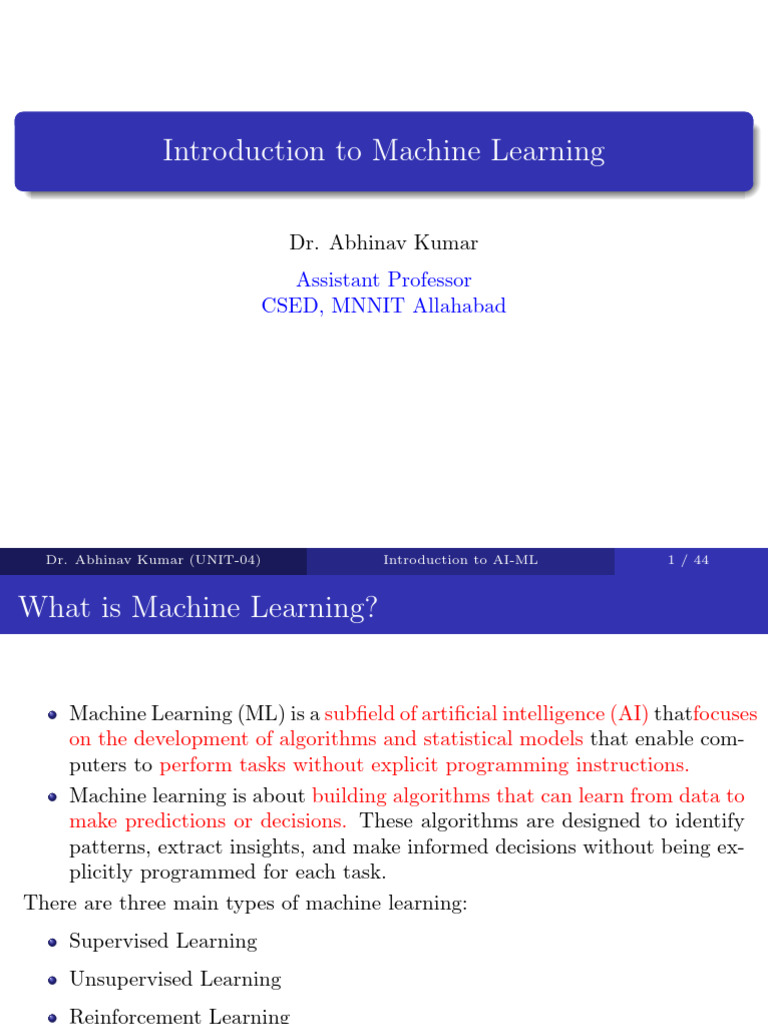 Emailing Unit 04 Ai ML Mnnit | PDF | Machine Learning | Cluster Analysis