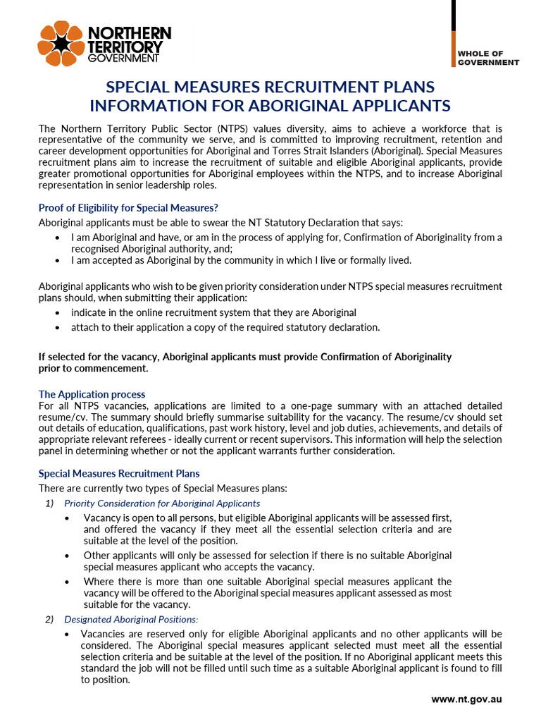 NTPS Aboriginal Recruitment Guide | PDF | Recruitment | Employment