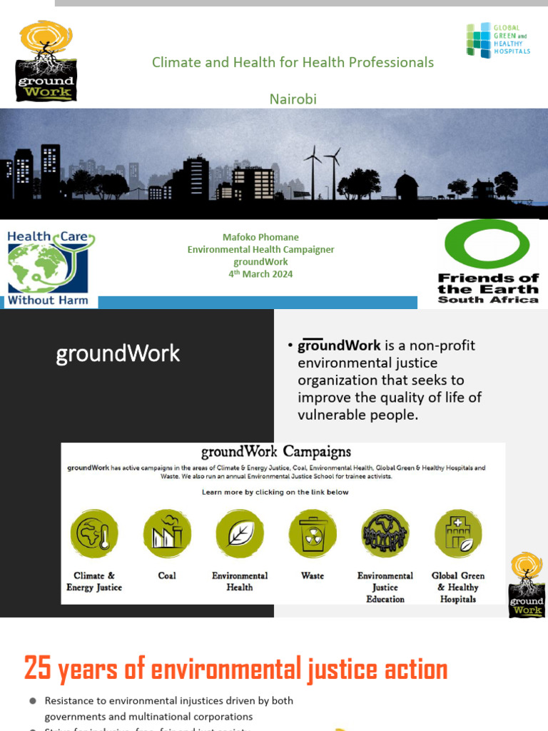 Nairobi Climate and Health GGHH Workshop 5-6 March 2024 | PDF | Climate ...