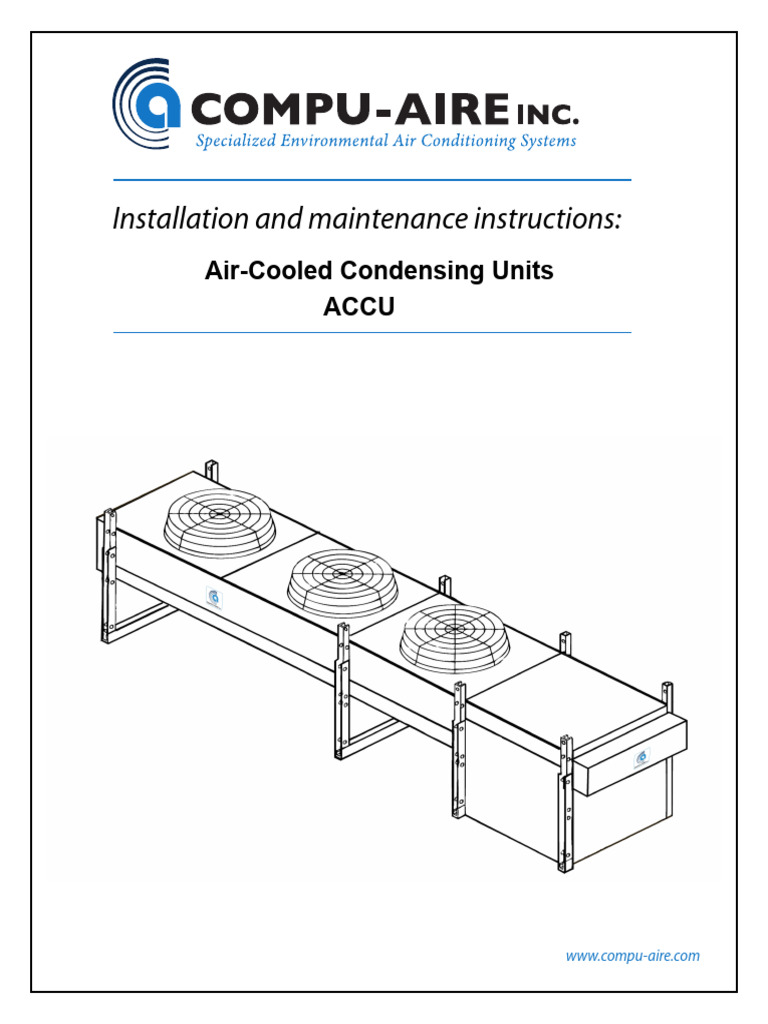 Air-Cooled Condensing Unit Guide | PDF | Home Appliance | Manufactured ...