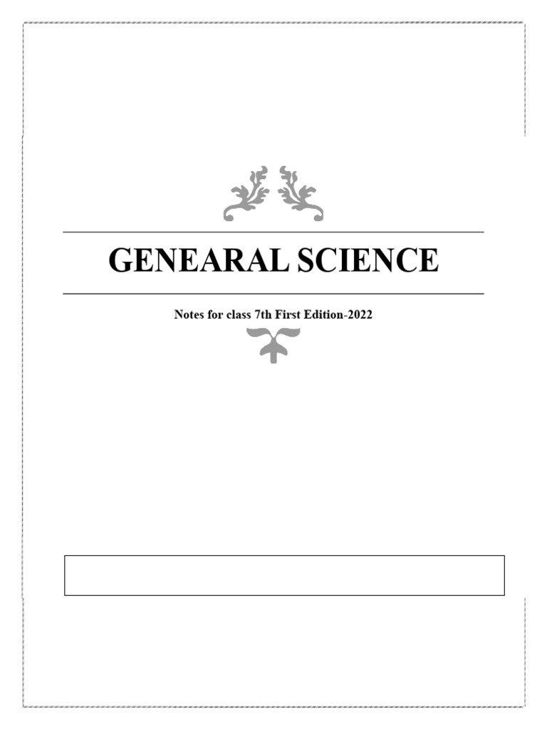 Genral Science Notes for Grade Seventh | PDF | Sound | Waves