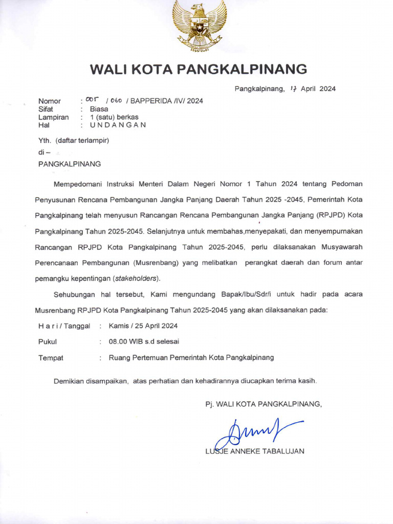 Musrenbang RPJPD Kota Pangkalpinang Tahun 2025-2045 | PDF Musrenbang RPJPD Kota Pangkalpinang Tahun 2025-2045 | PDF
