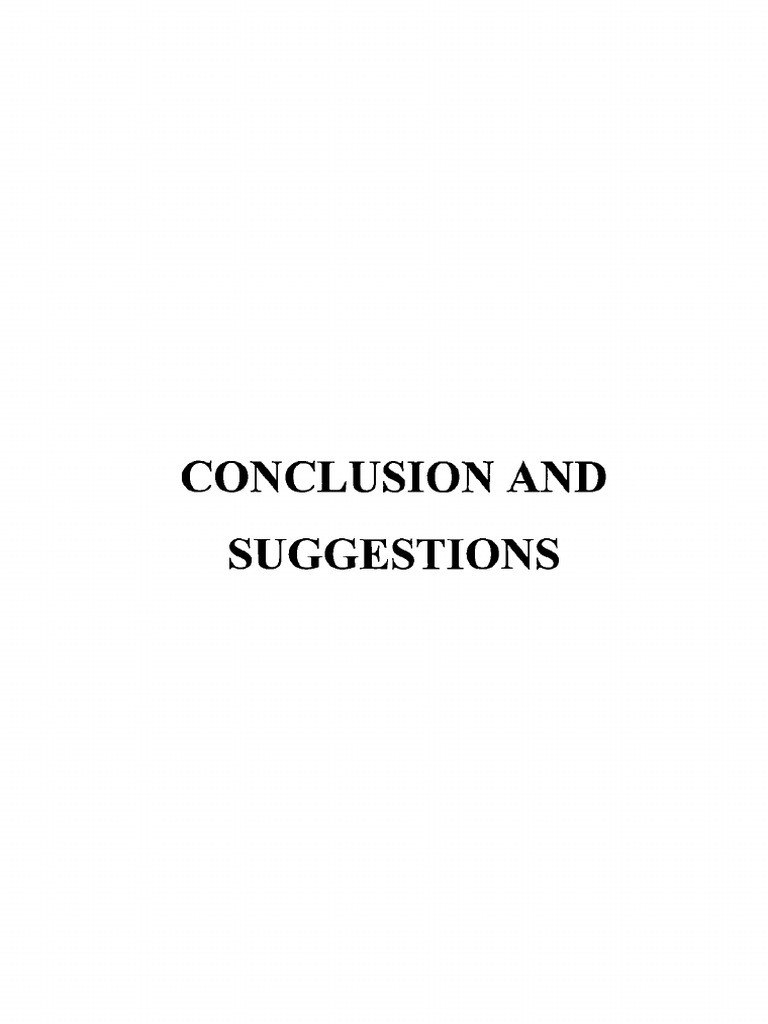13 Conclusion and Suggestion | PDF