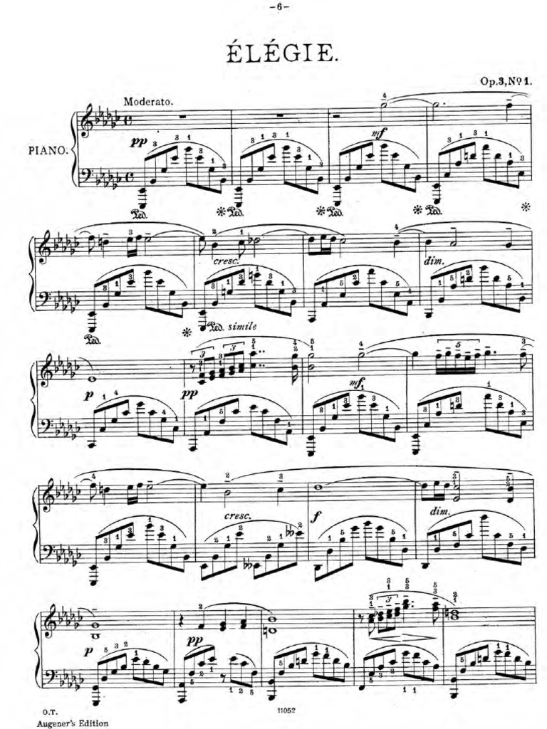 Rachmaninoff - Elegie | PDF