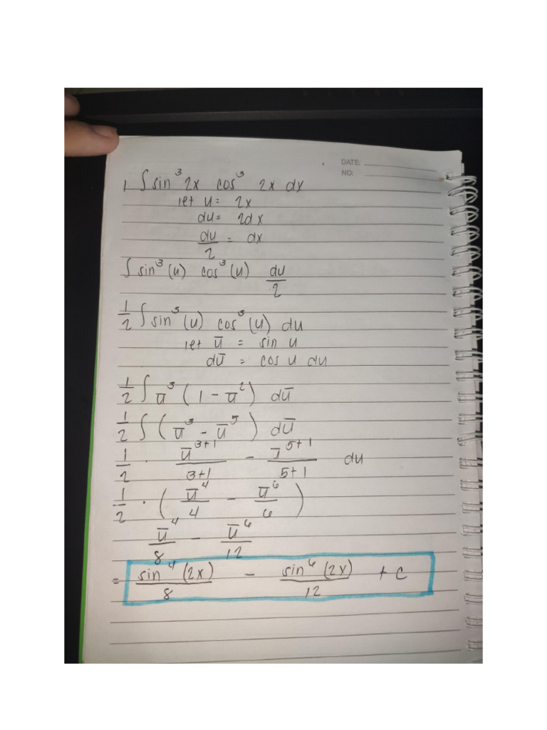 Assignment 3.1 Integral Involving Product of Sine and Cosine and Tangent and Cotangent | PDF