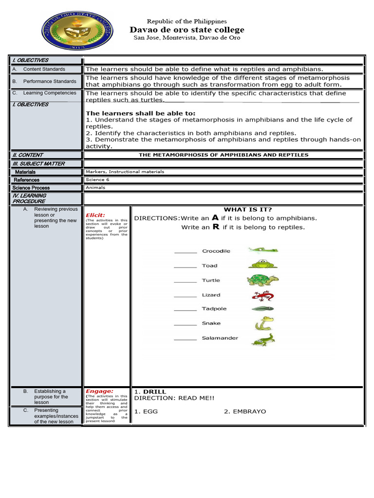Lesson Plan Reproduction of Human Life Cycle | PDF | Amphibian | Learning