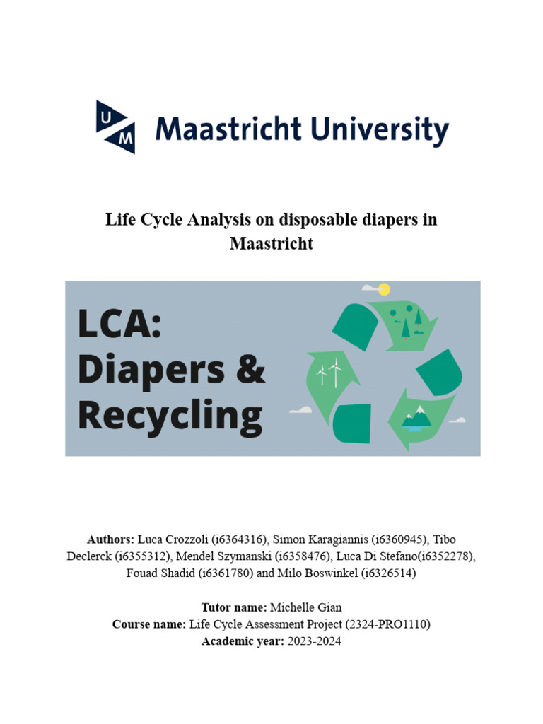 Group 1 LCA Project Report | PDF | Life Cycle Assessment | Recycling