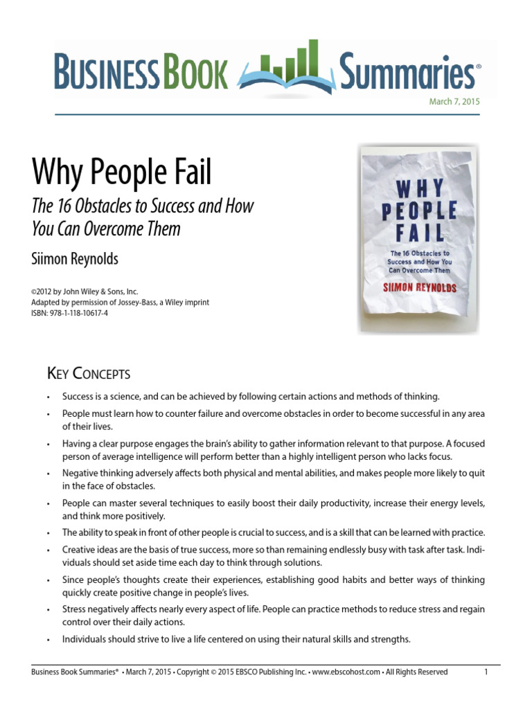 Why People Fail | PDF | Emotional Intelligence | Thought