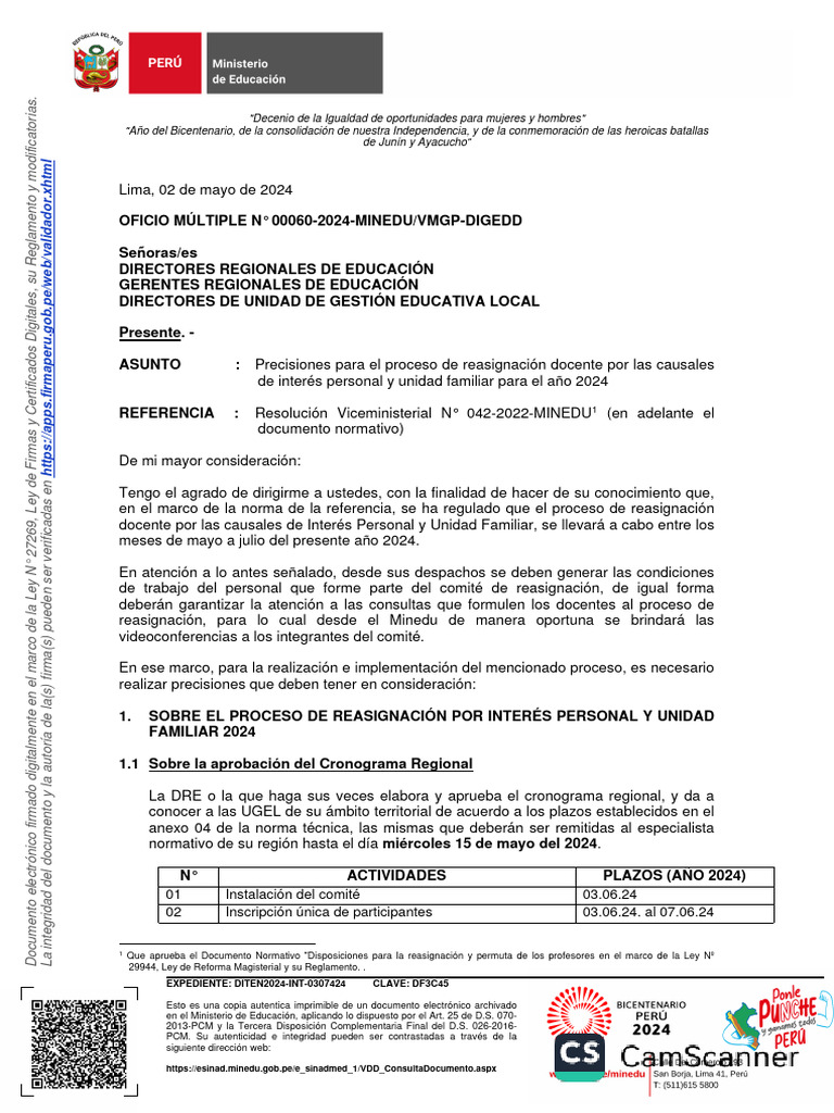 Oficio Multiple 00060 2024 Facebook Amauta Peru Pdf