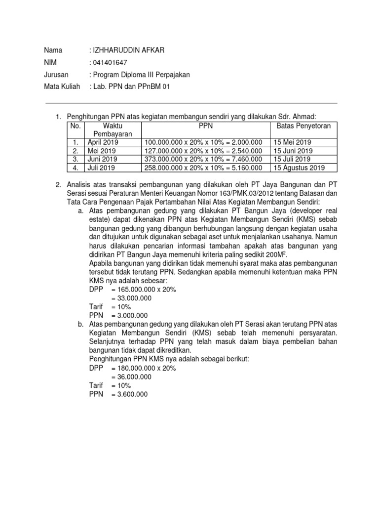 Analisis PPN dan KMS | PDF | Pengelolaan Keuangan & Uang