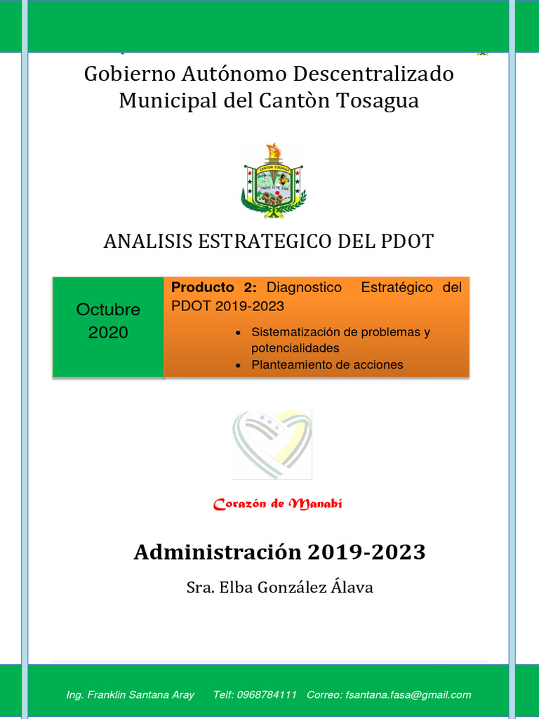 PDOT Cantón Tosagua 2019-2023 | PDF | Ecuador | Entorno natural