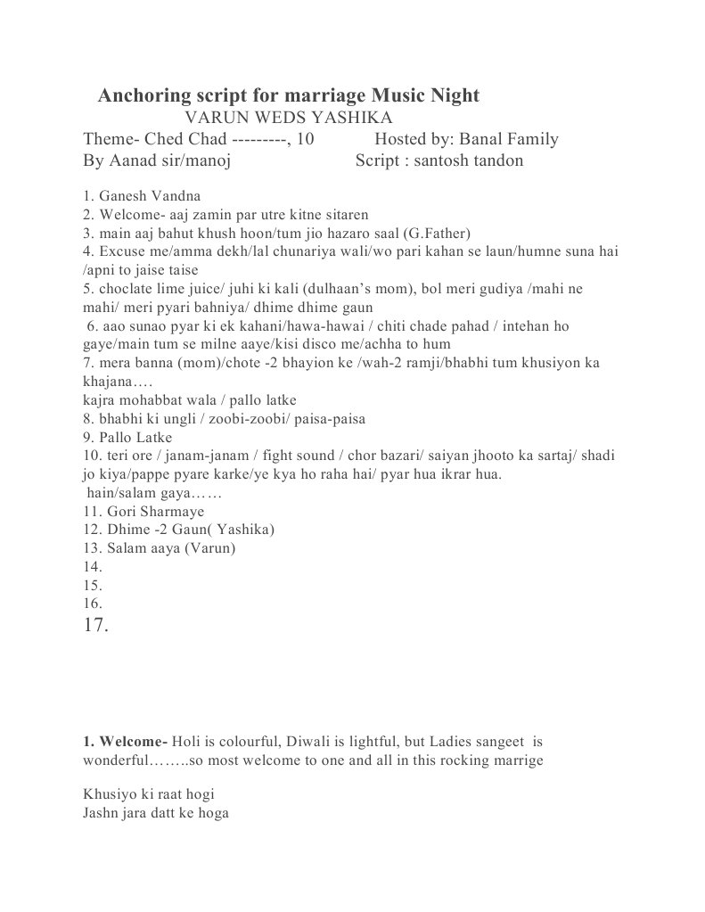 Script For Ched Chad | PDF
