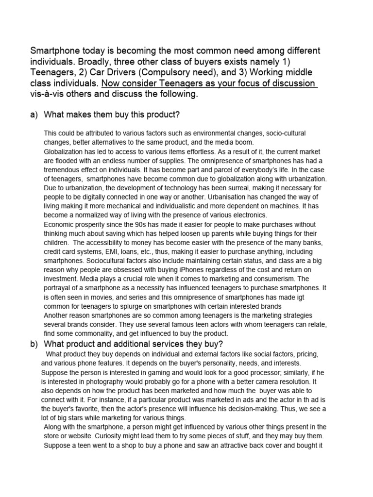 CBB Assignment 1 | PDF | Smartphone | Adolescence