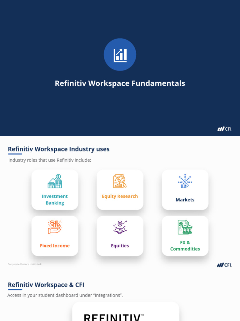 Refinitiv Workspace Fundamentals Course Presentation | PDF | Stocks | Capital Structure