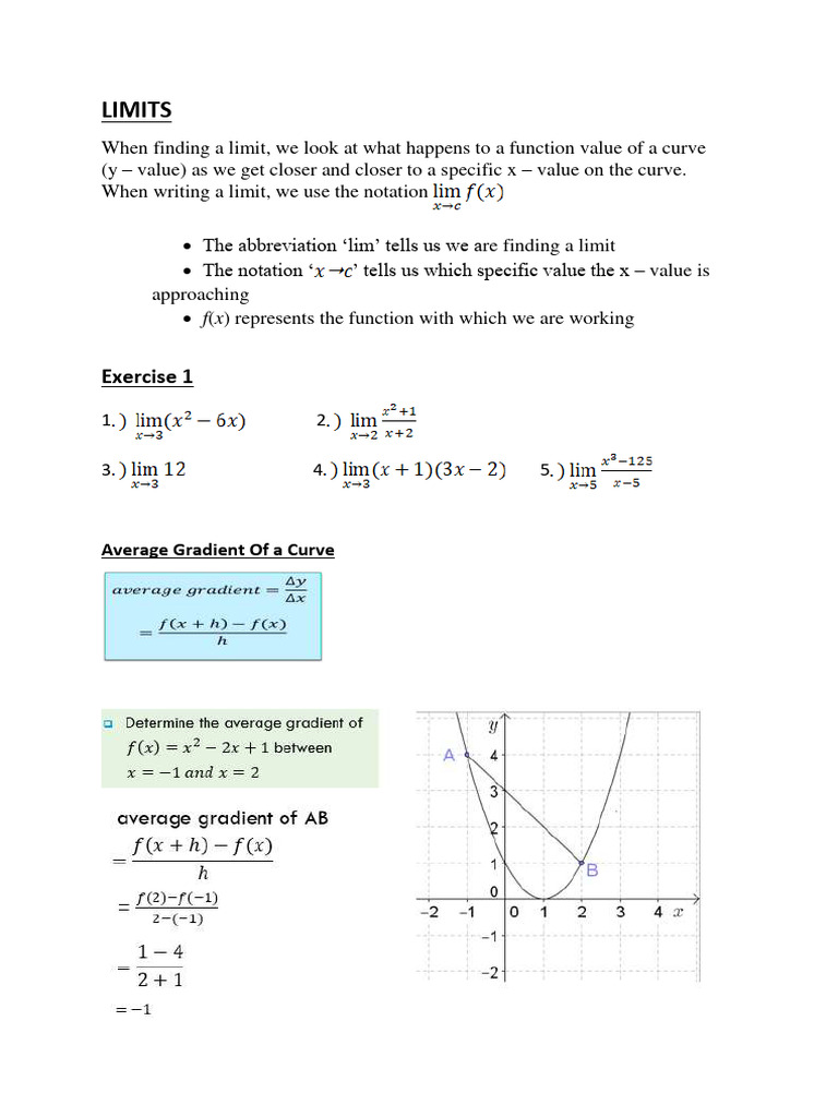 Limits | PDF | Tangent | Gradient