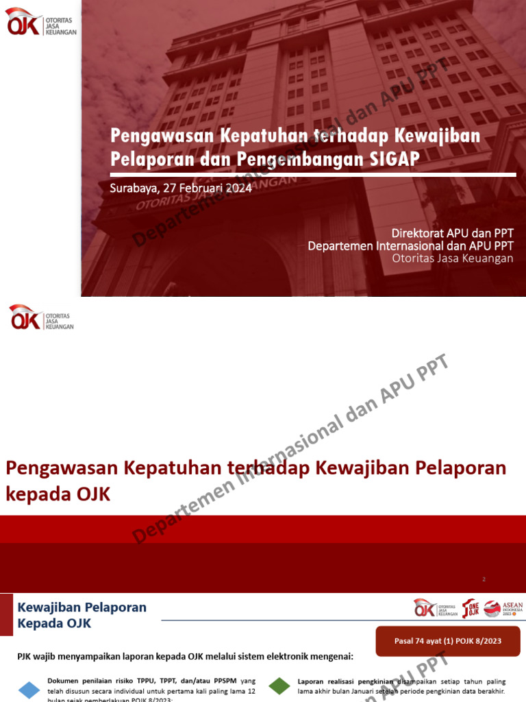 Topik 4 IHT Surabaya - Kewajiban Pelaporan Dan Pengembangan SIGAP 2023 - Upload LMS | PDF ...