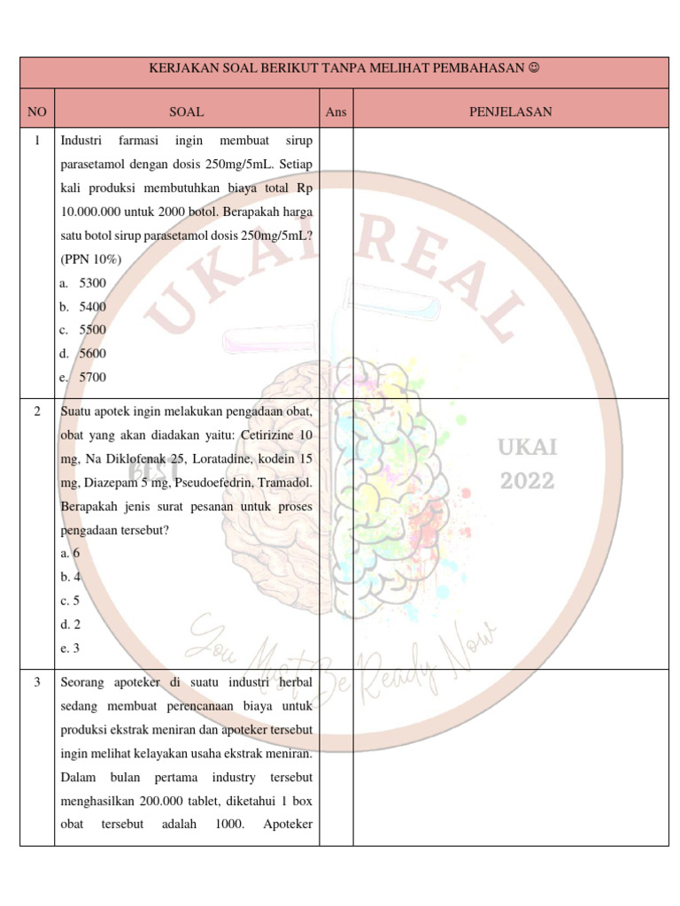 Ukai Real - Bonus 50 Soal Mafar | PDF | Bisnis | Kesehatan Holistik