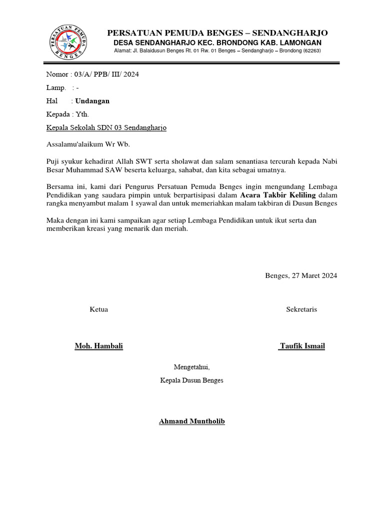 Partisipasi Takbir Keliling | PDF