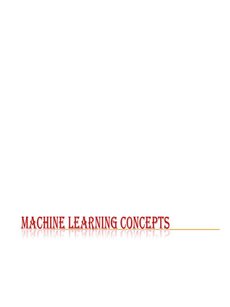 Machine Learning Concepts | PDF | Machine Learning | Statistical Classification