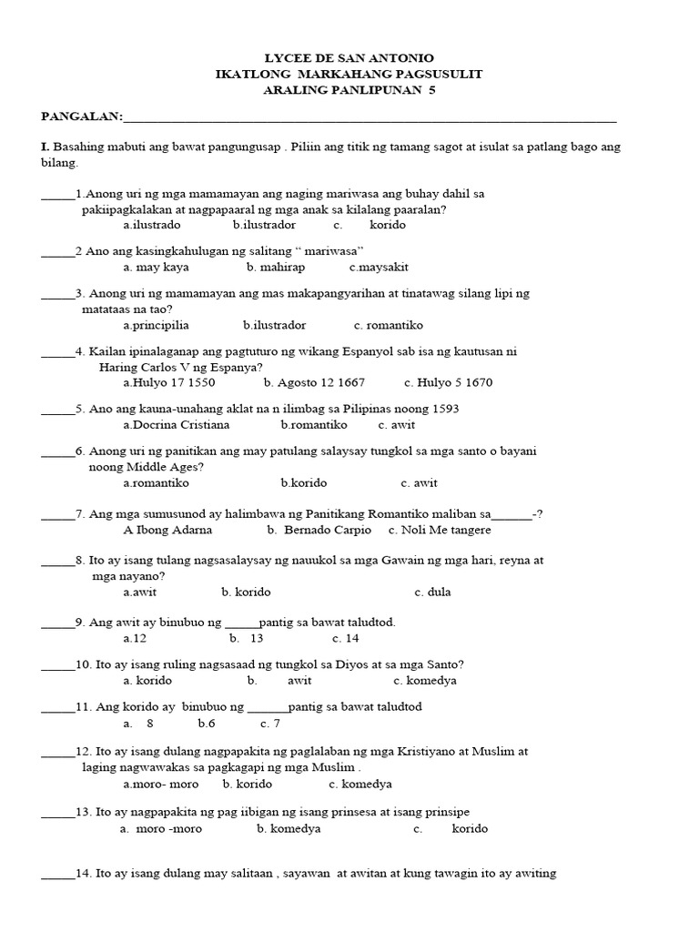 AP 5 ( 3RD QUARTER-T JEN ) | PDF