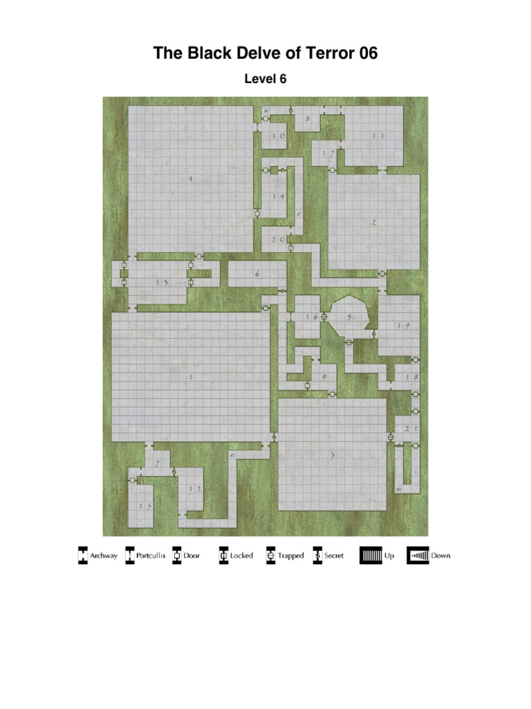 Dungeon Map: Black Delve Level 6 | PDF