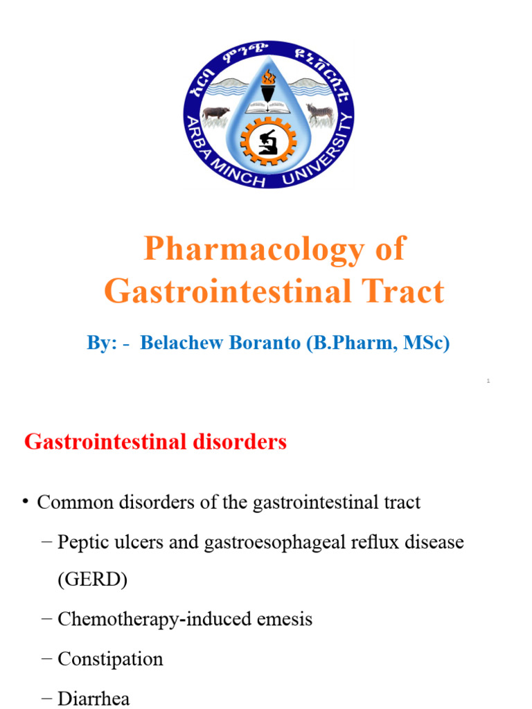 Pharmacology Of Gi System Pdf Diseases And Disorders Medical