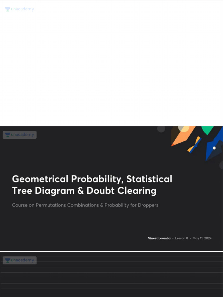 Geometrical Probability Statistical Tree Diagram Doubt Clearing With Anno | PDF