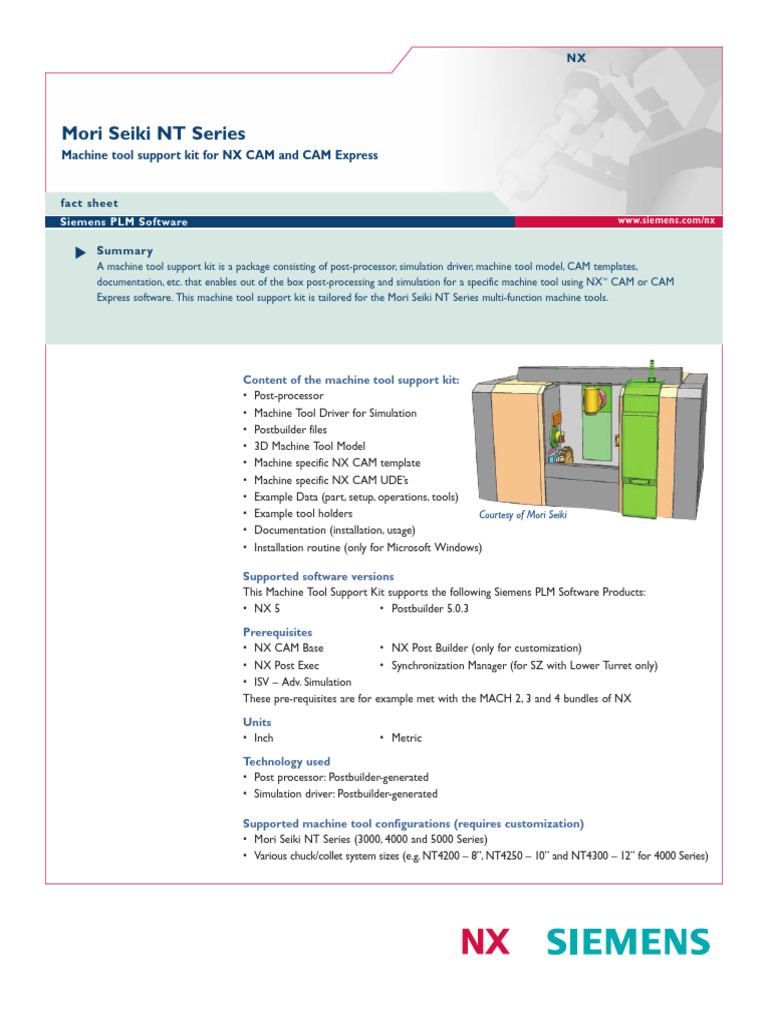 Mori Seiki NT Series | PDF | Metalworking | Tools